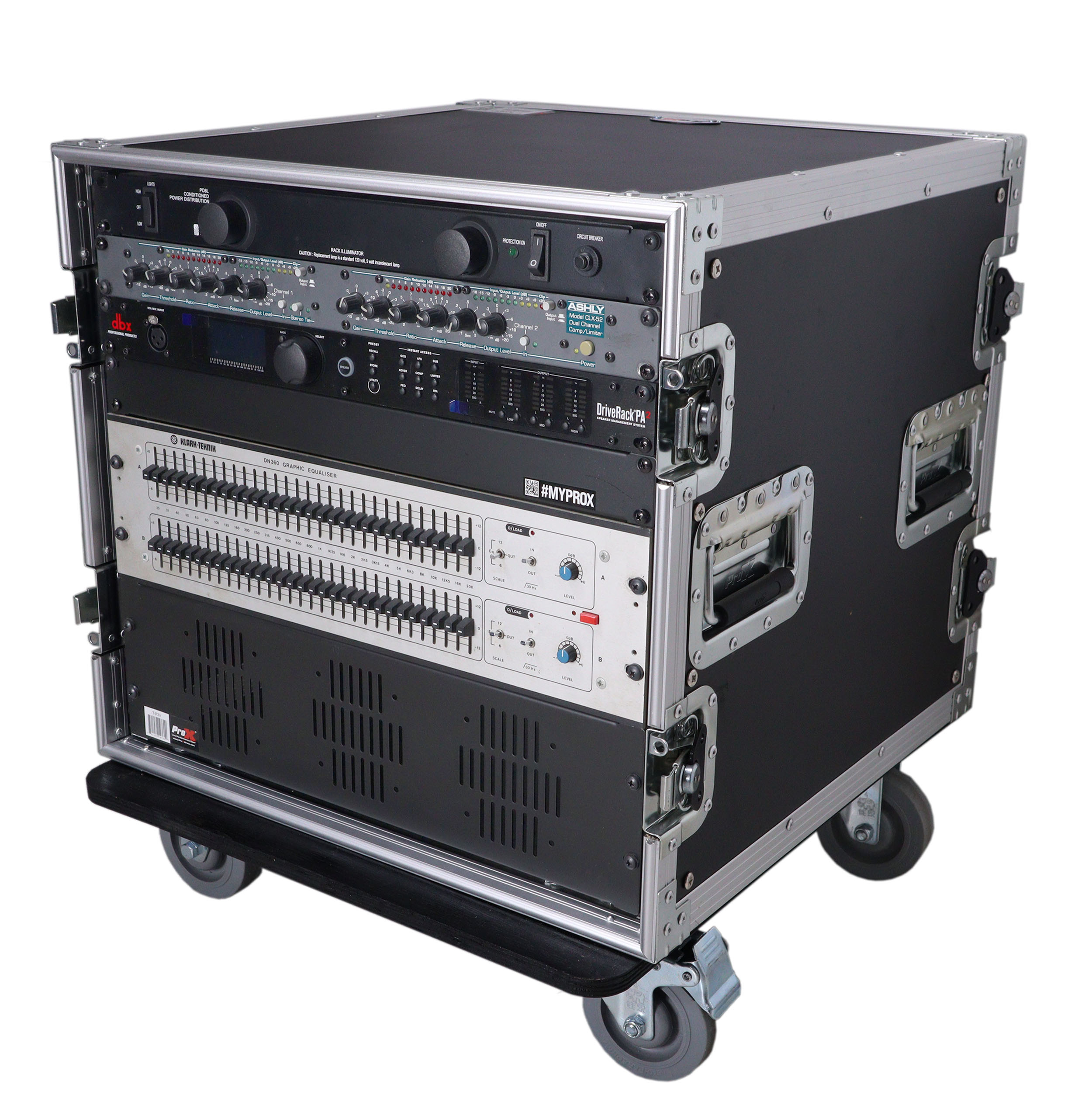 10U 10U Space Rack Mount Flight Case 19 Inch Depth W-Casters - GTR Direct