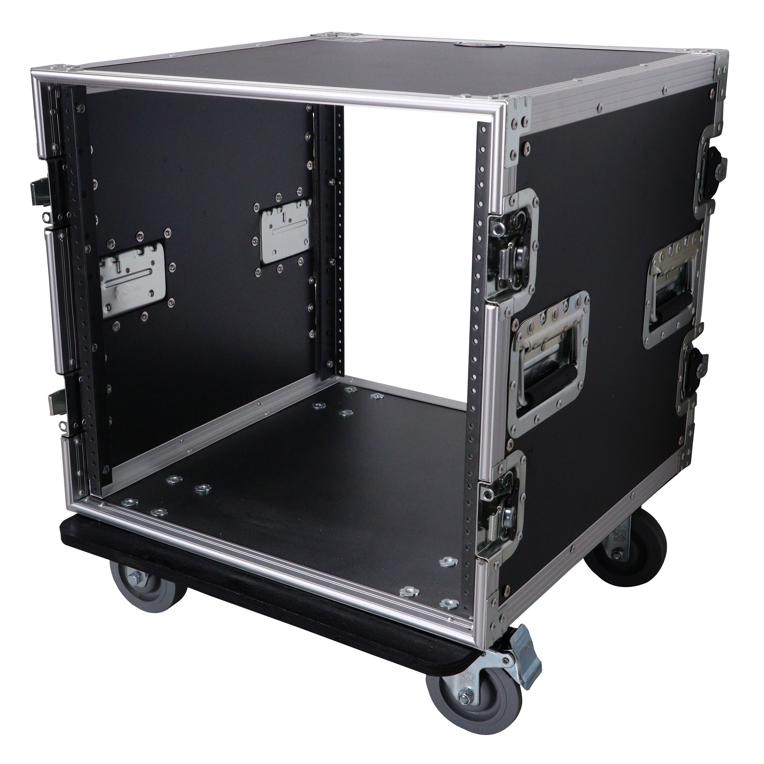 10U 10U Space Rack Mount Flight Case 19 Inch Depth W-Casters - GTR Direct