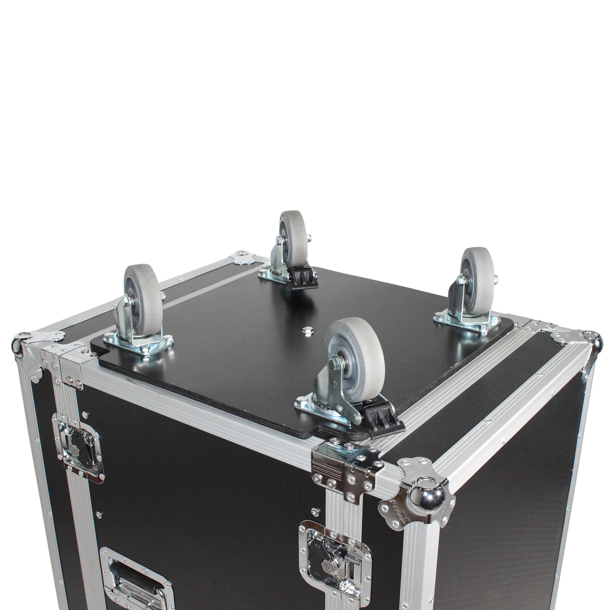 12U Space Amp Rack Mount ATA Flight Case 18 Inch Depth W-Casters ...