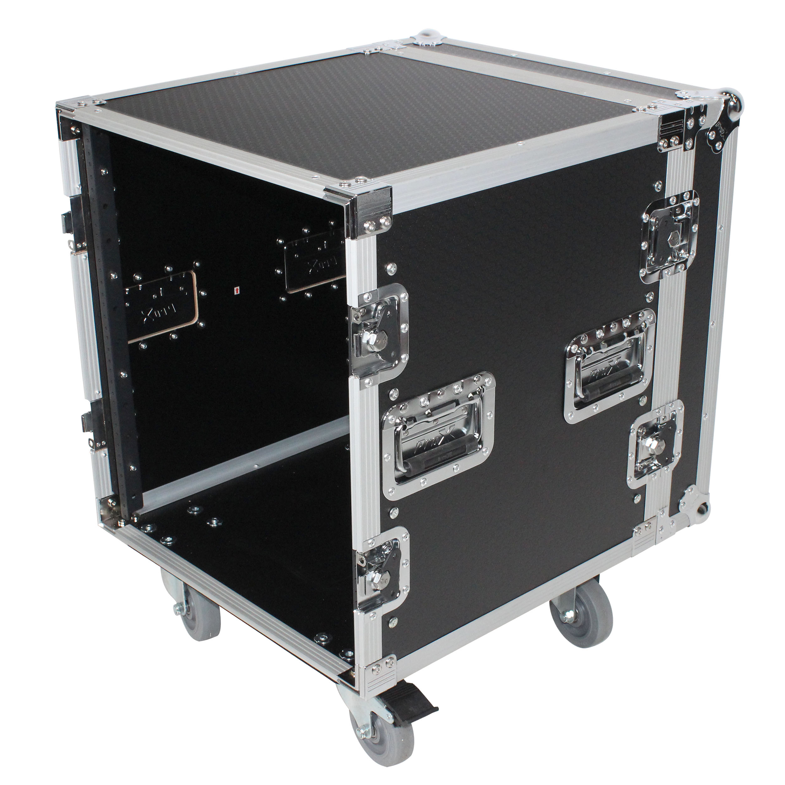 12U Space Amp Rack Mount ATA Flight Case 18 Inch Depth W-Casters ...