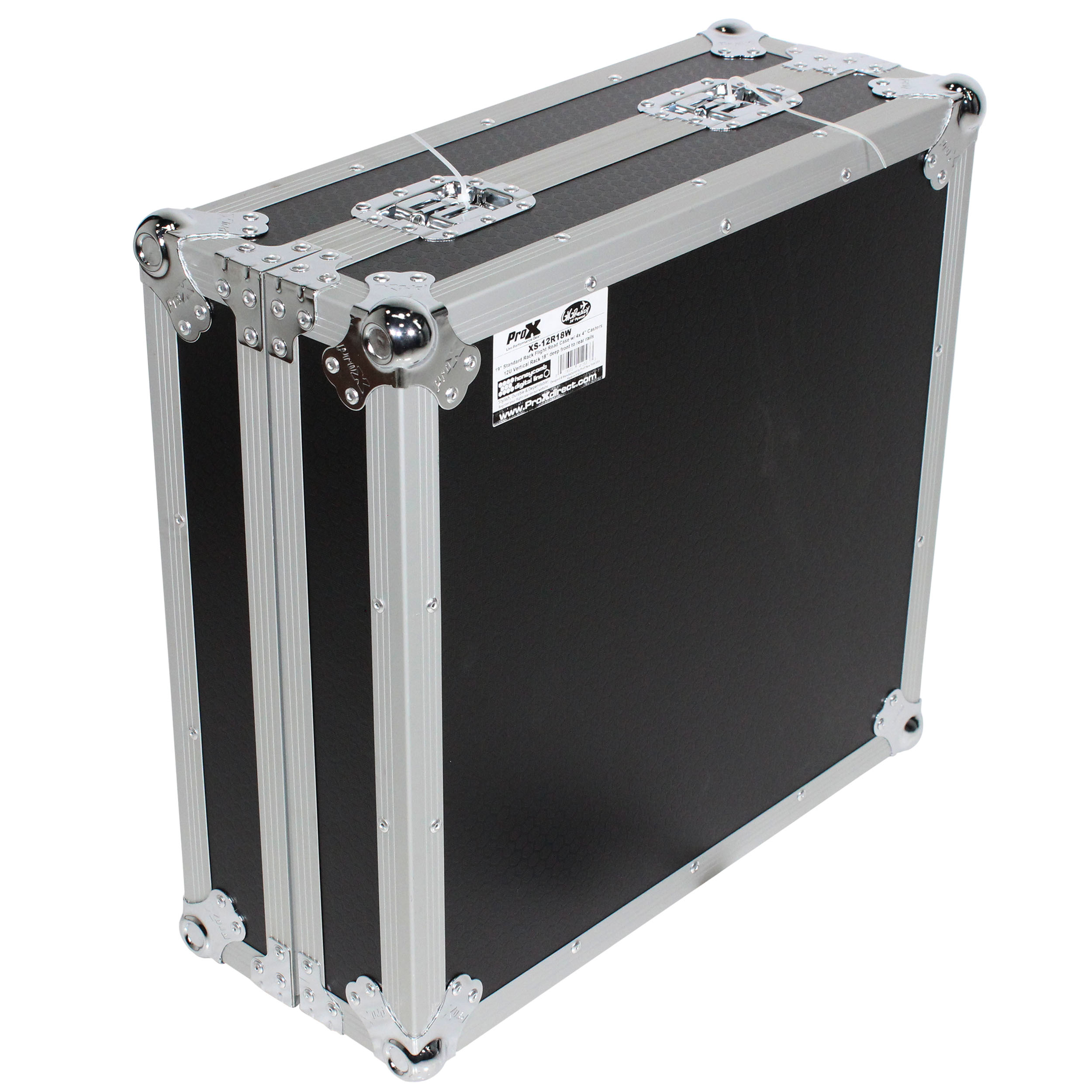 12U Space Amp Rack Mount ATA Flight Case 18 Inch Depth W-Casters ...