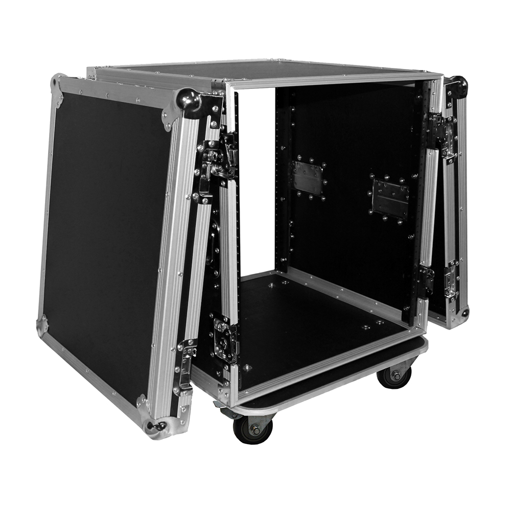 12U Space Amp Rack Mount ATA Flight Case 19 Inch Depth W-Casters - GTR ...
