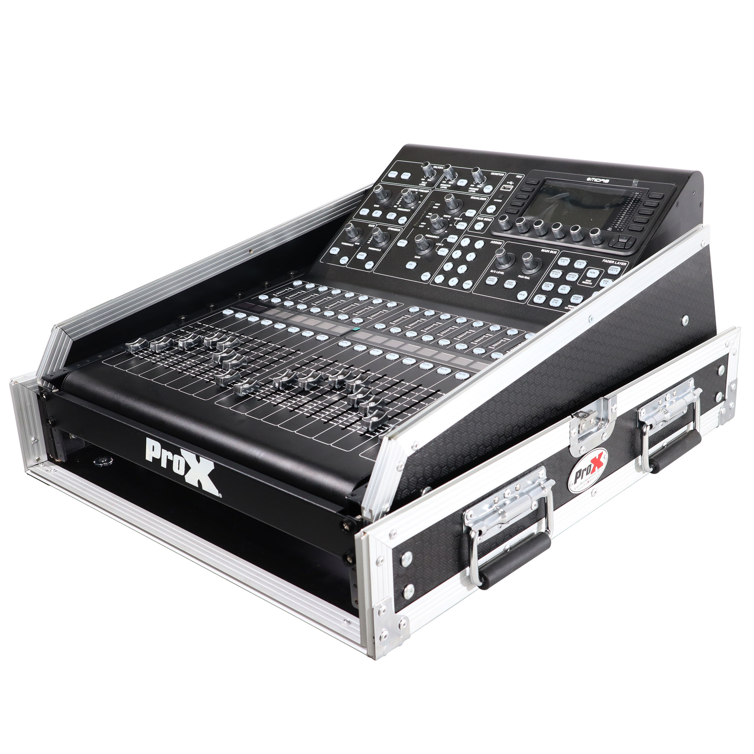 13U Top Mixer-DJ 2U Rack Combo Flight Case W-Laptop Shelf - GTR Direct