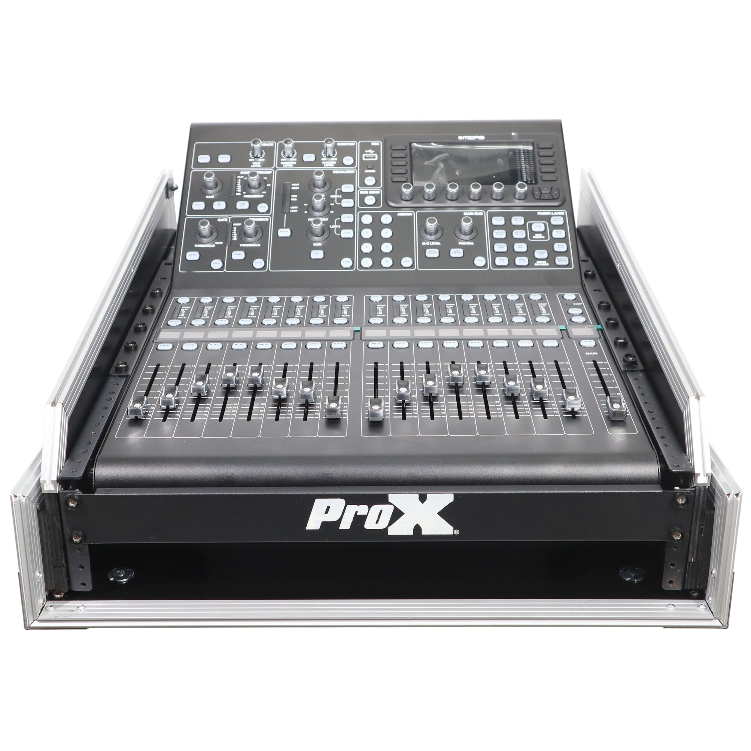 13U Top Mixer-DJ 2U Rack Combo Flight Case W-Laptop Shelf - GTR Direct