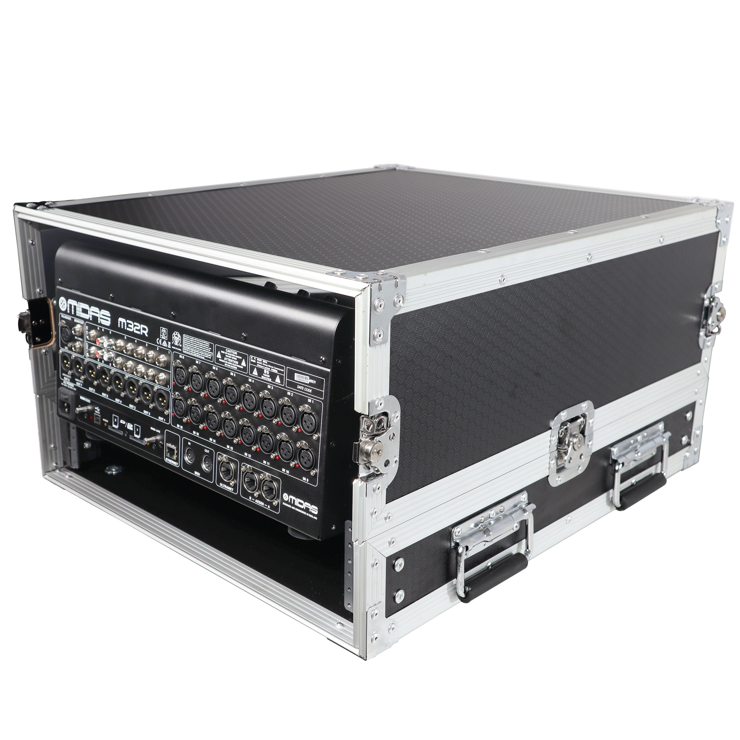 13U Top Mixer-DJ 2U Rack Combo Flight Case W-Laptop Shelf - GTR Direct