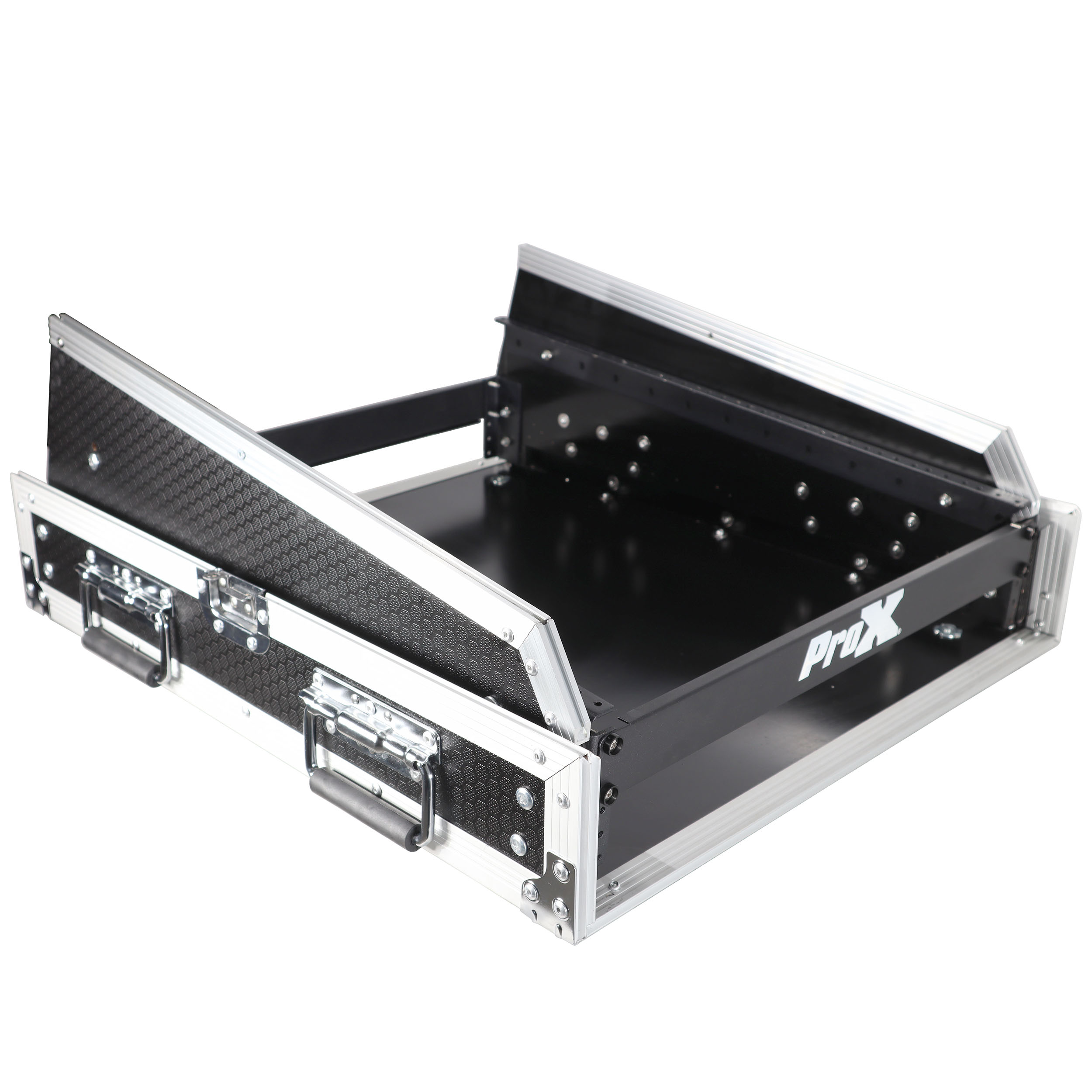 13U Top Mixer-DJ 2U Rack Combo Flight Case W-Laptop Shelf - GTR Direct