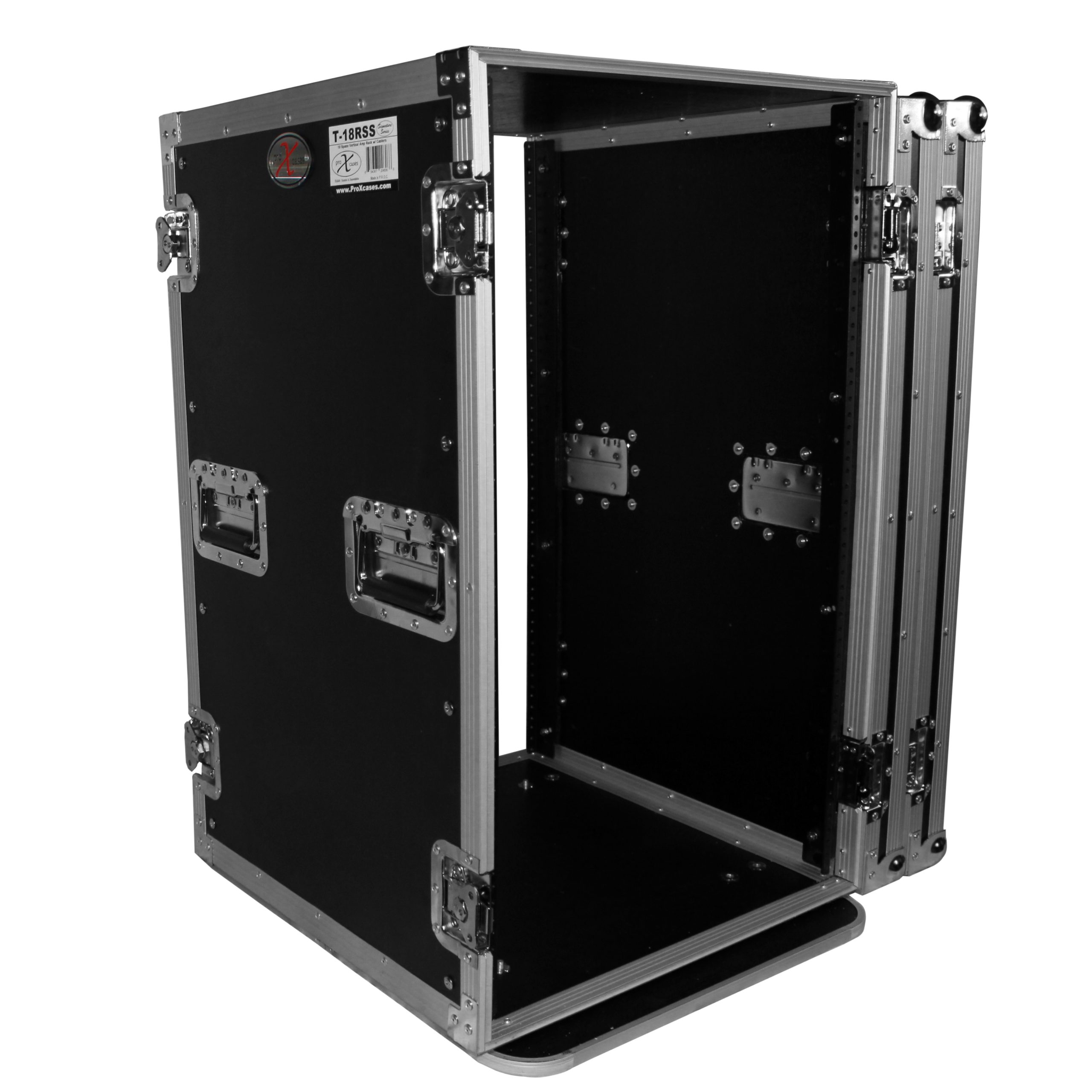 18U Space Amp Rack Mount ATA Flight Case 19 Inch Depth W-Casters - GTR ...