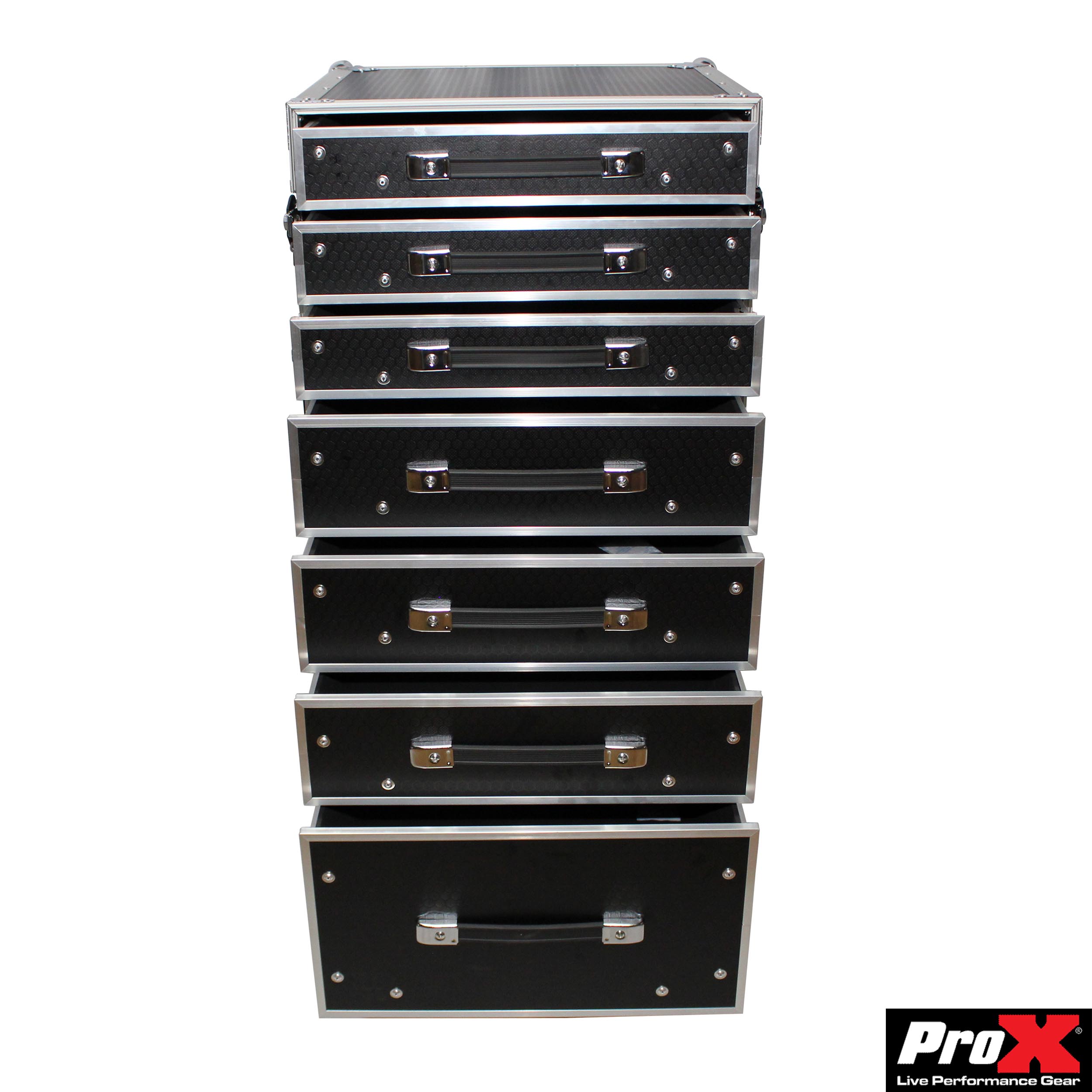 7 Drawer Workstation Case W-Folding Lid Side Table on Wheels - GTR Direct