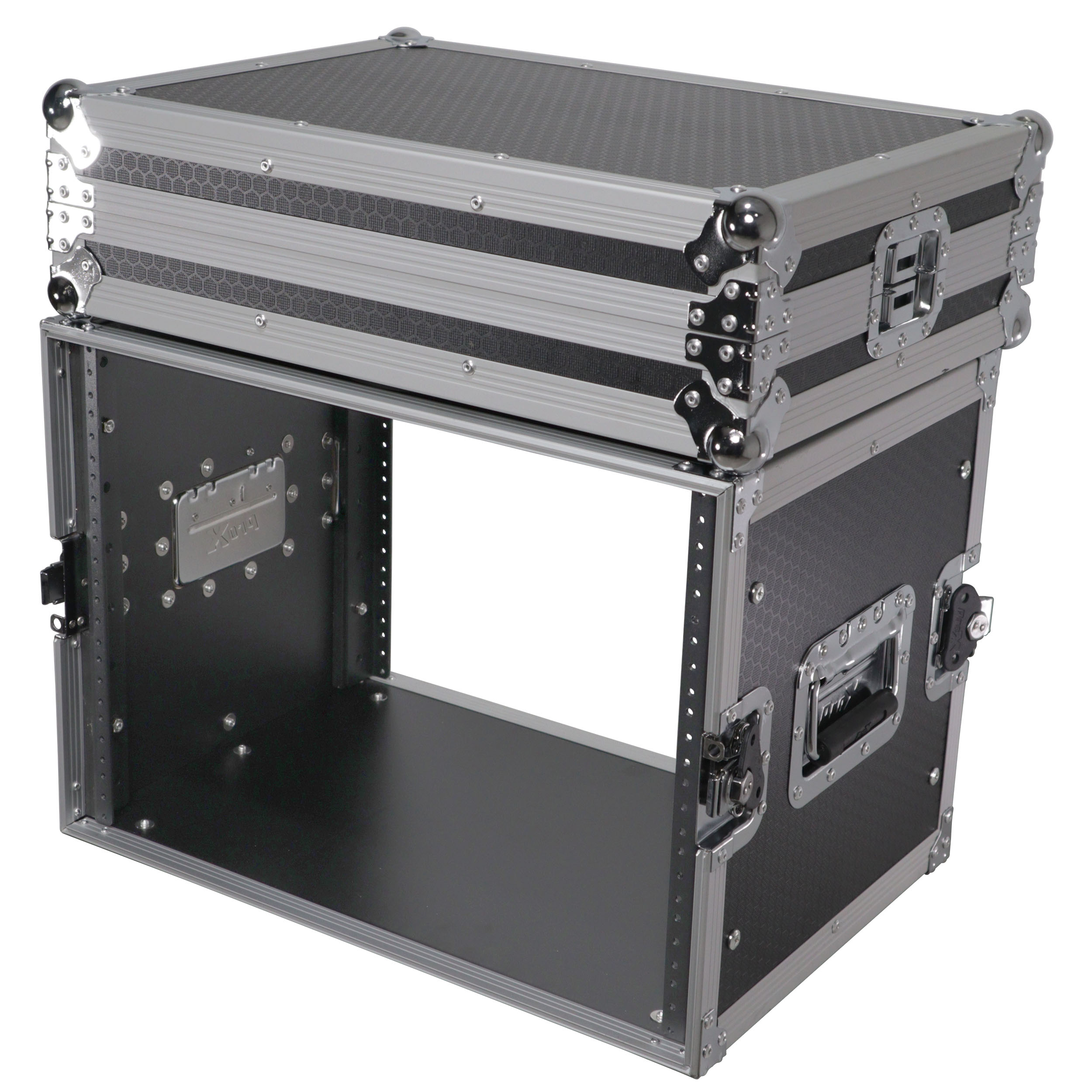 8U Deluxe Effects Rack Case 14 In Deep Rail to Rail - GTR Direct