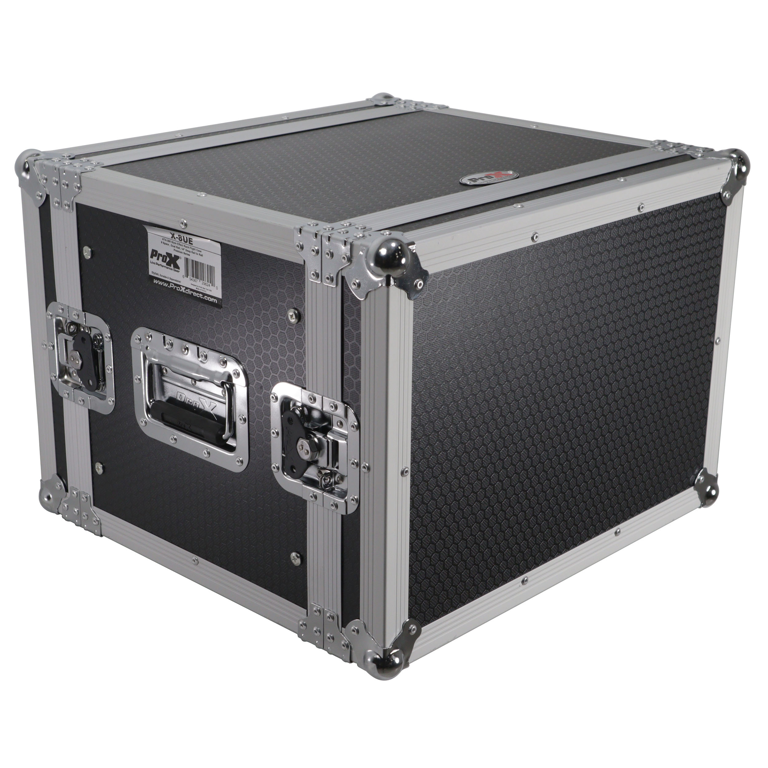 8U Deluxe Effects Rack Case 14 In Deep Rail to Rail - GTR Direct