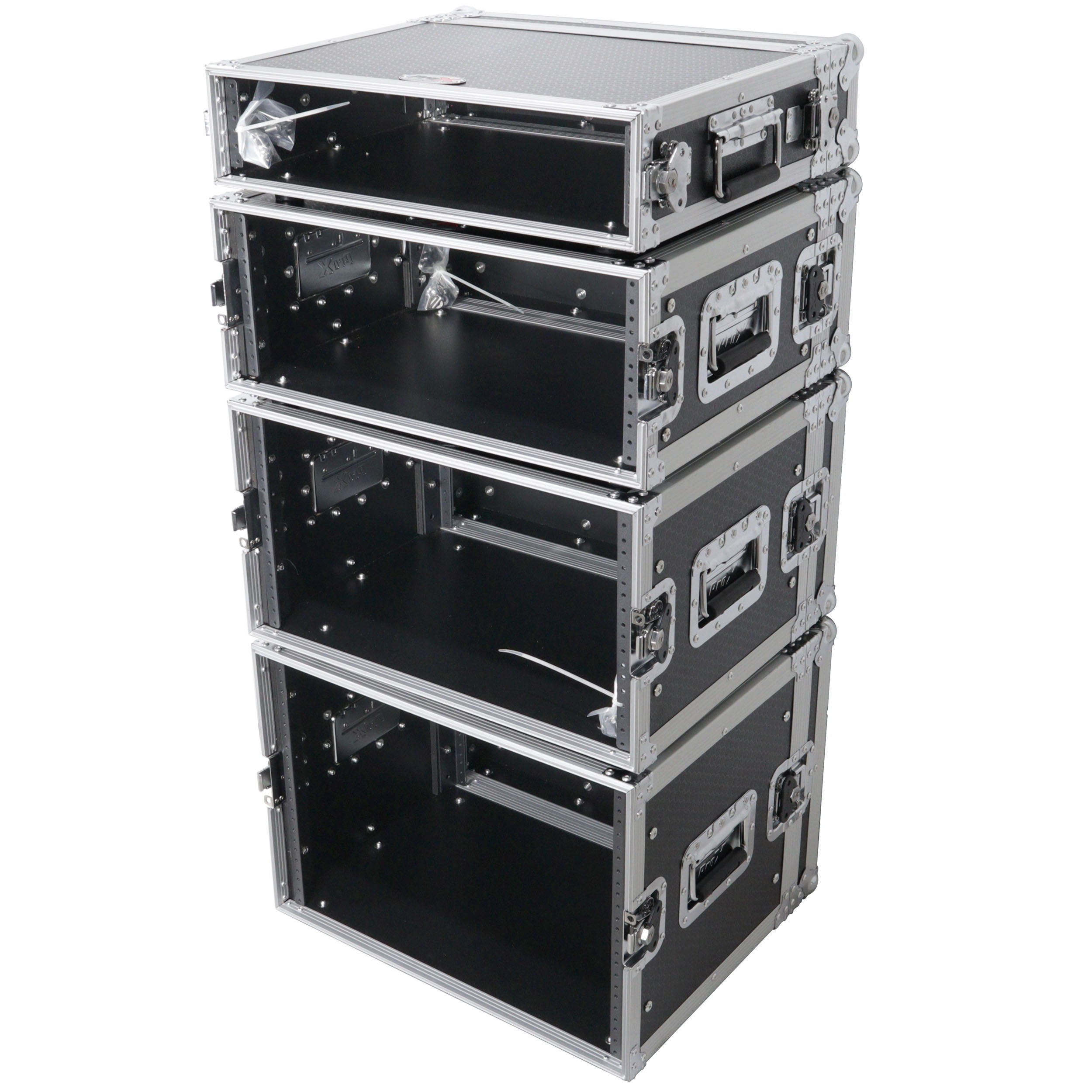 8U Deluxe Effects Rack Case 14 In Deep Rail to Rail - GTR Direct