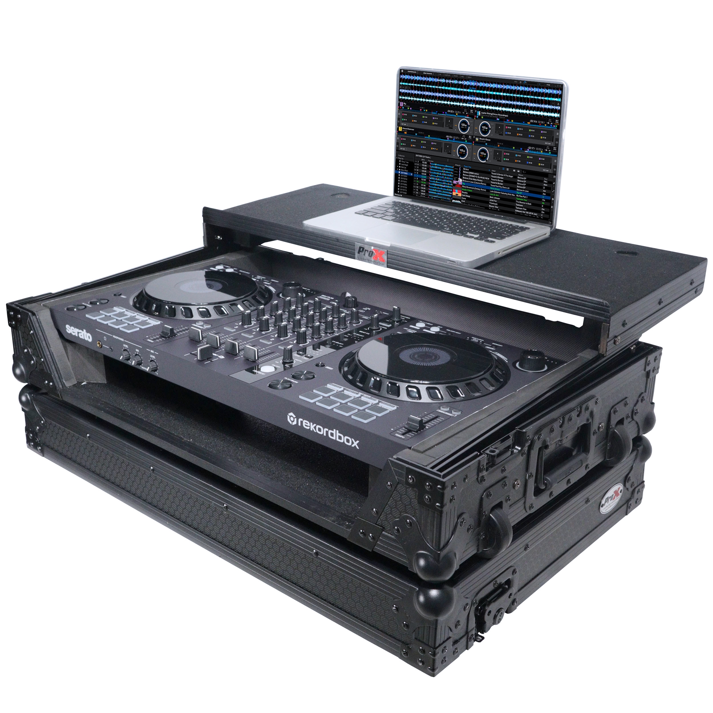 ATA Flight Case for Pioneer DDJ-FLX6 DJ Controller with Laptop Shelf 1U ...
