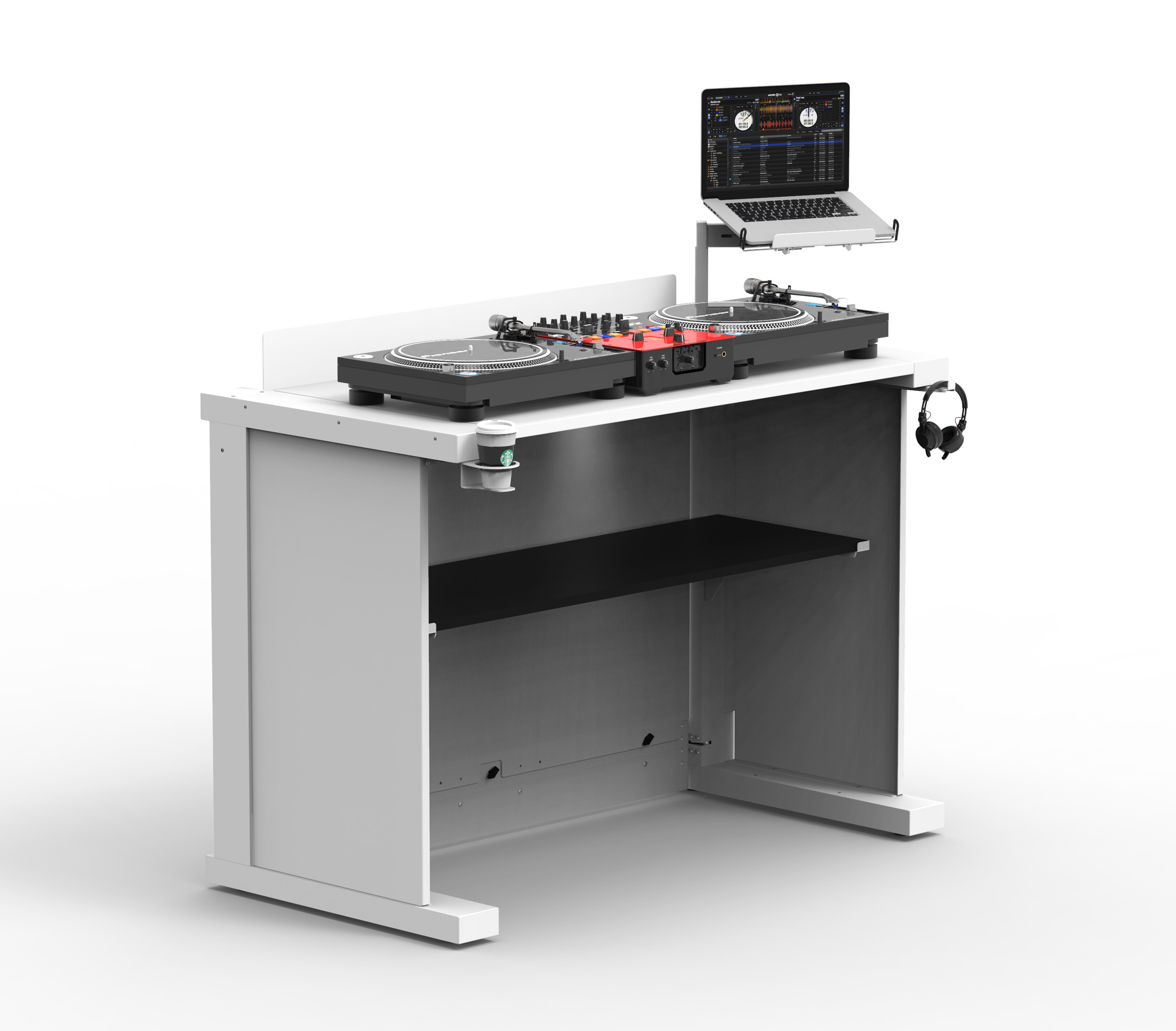 B3 Quick Folding DJ Controller Turntable CD-J Facade Table Workstation ...