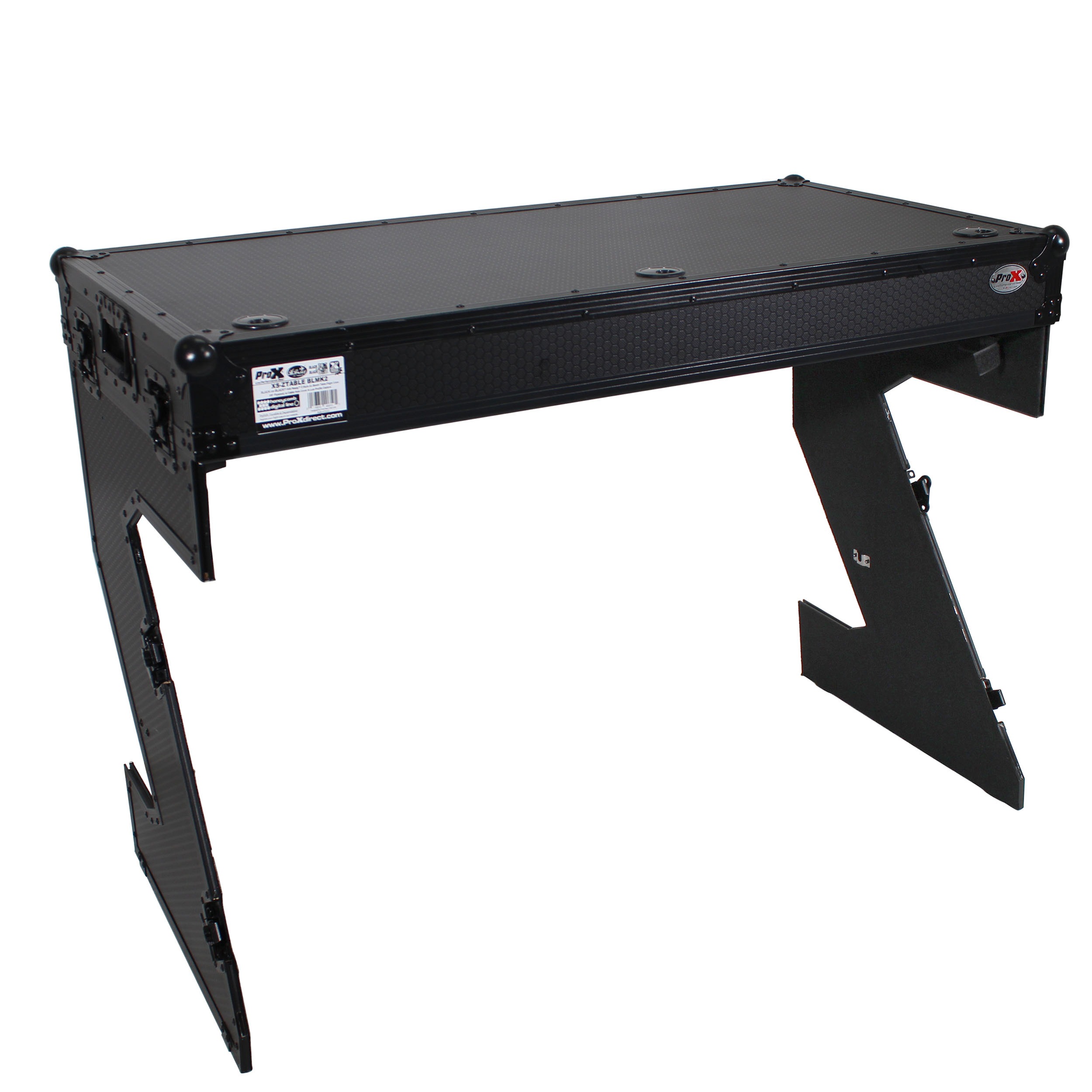 DJ Z-Table Folding DJ Table Mobile Workstation Flight Case Style with ...