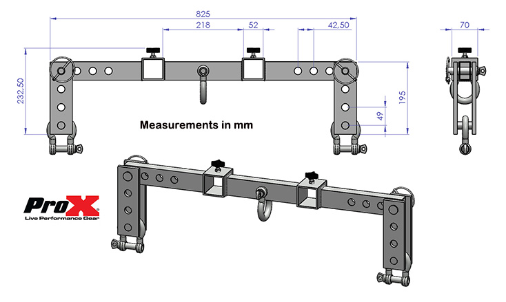 Fenix Stand Mount for Hercules Line-Array Lift Systems - Black - GTR Direct