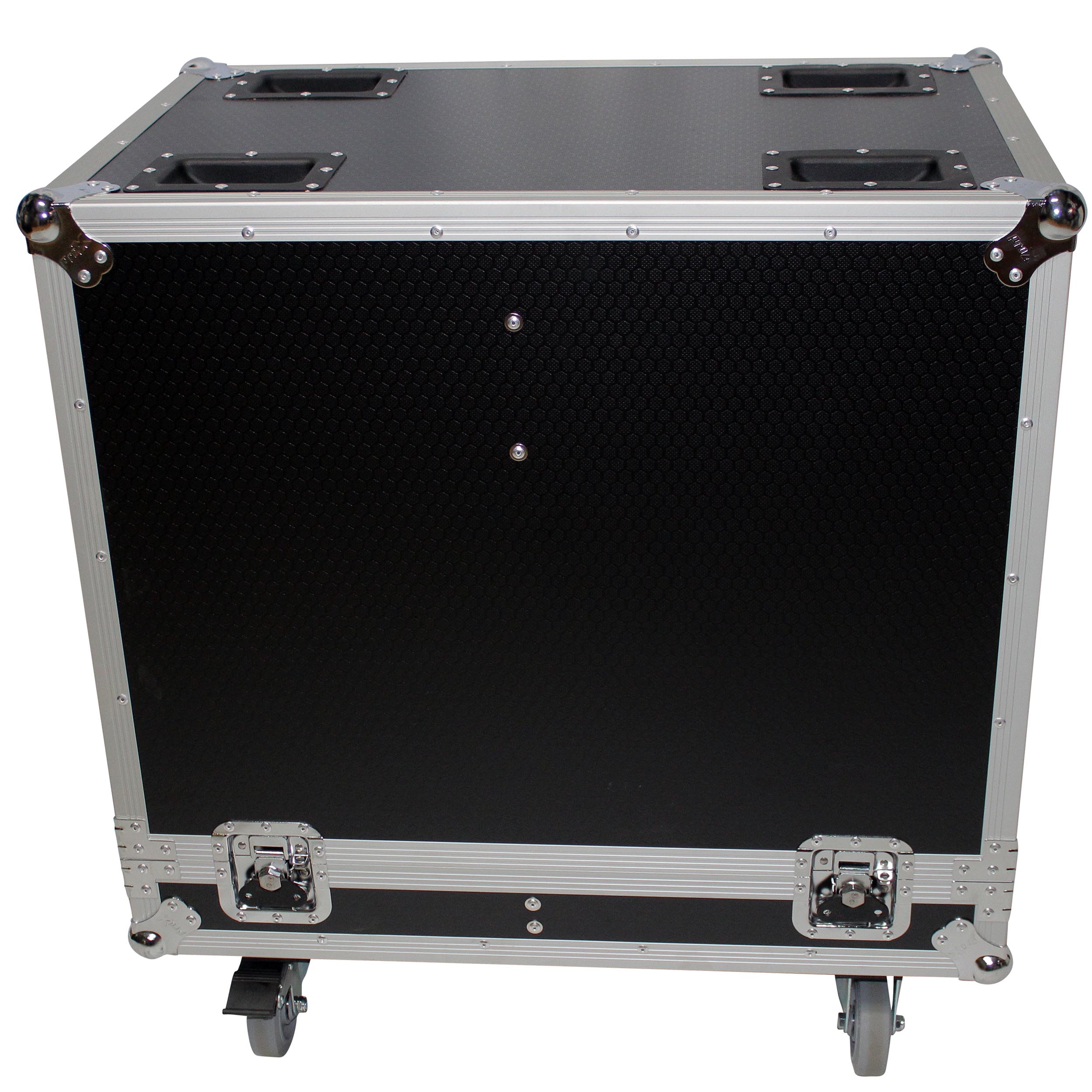 Flight Case for 2 TurboSound TBV-123-AN Line Array Speakers W-4 inch Casters - GTR Direct