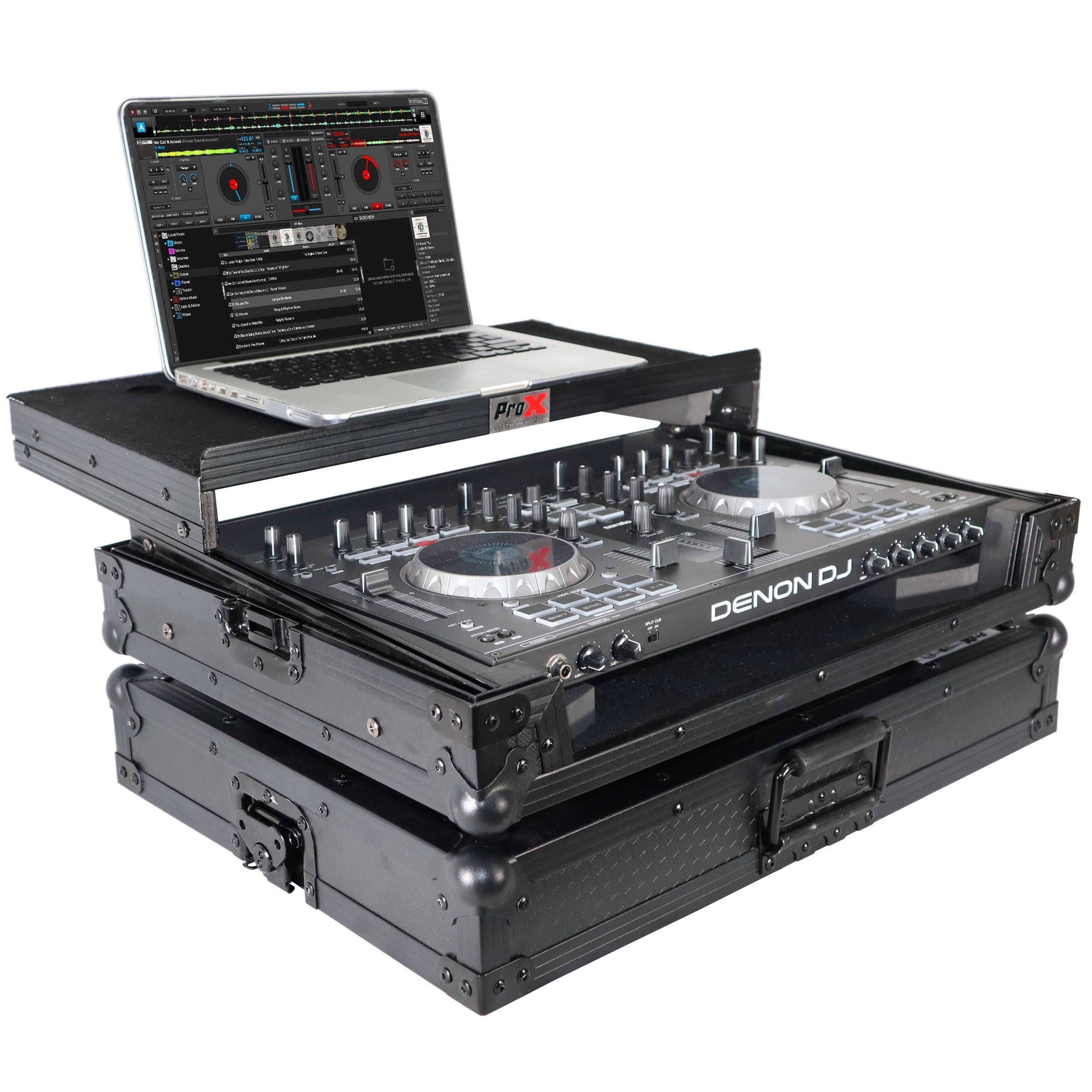 ProX Flight Case for Denon MC4000 Digital Controller W-Laptop Shelf ...
