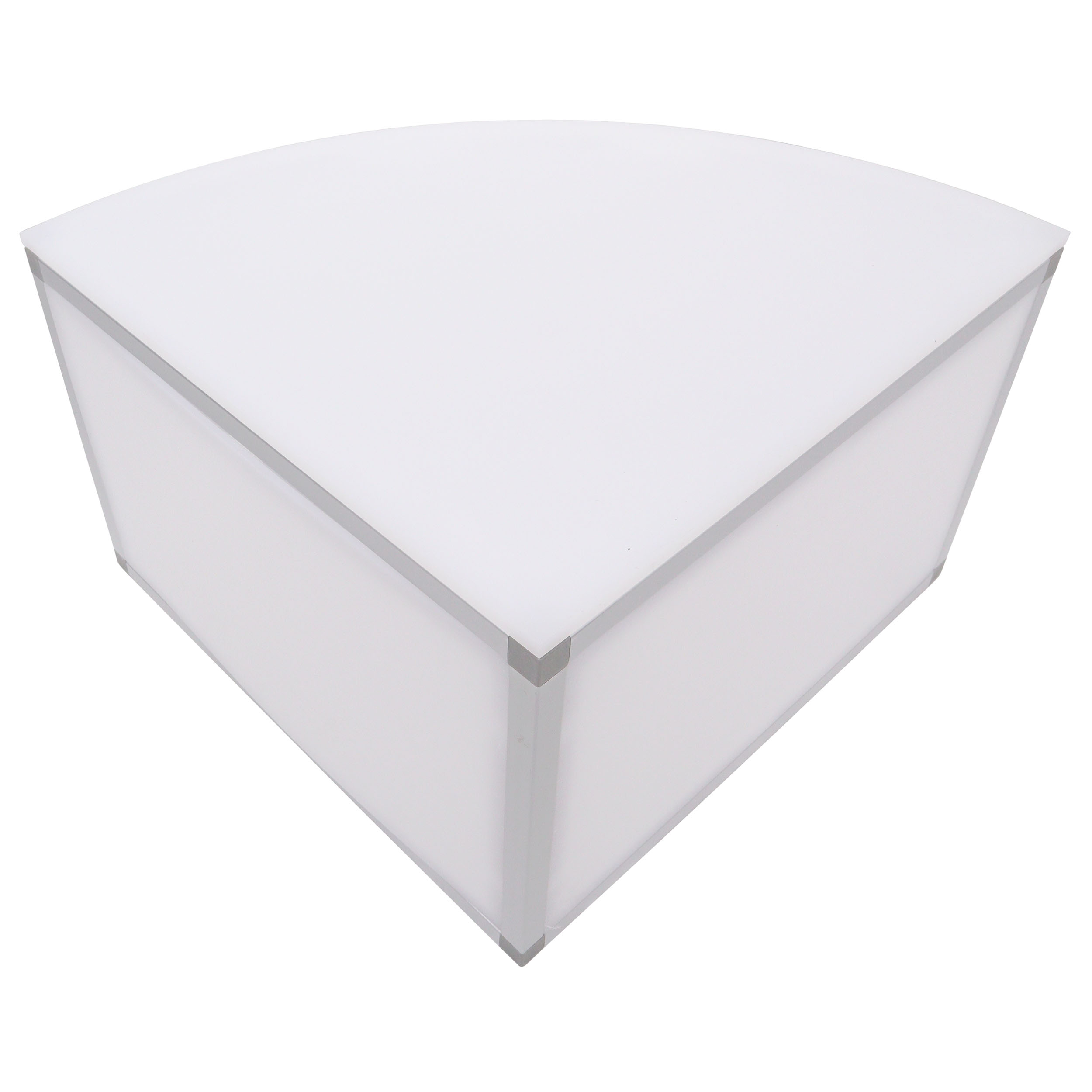 ProX Lumo Stage Acrylic Platform 2'x2'x16" Rounded Cube Section Riser ...