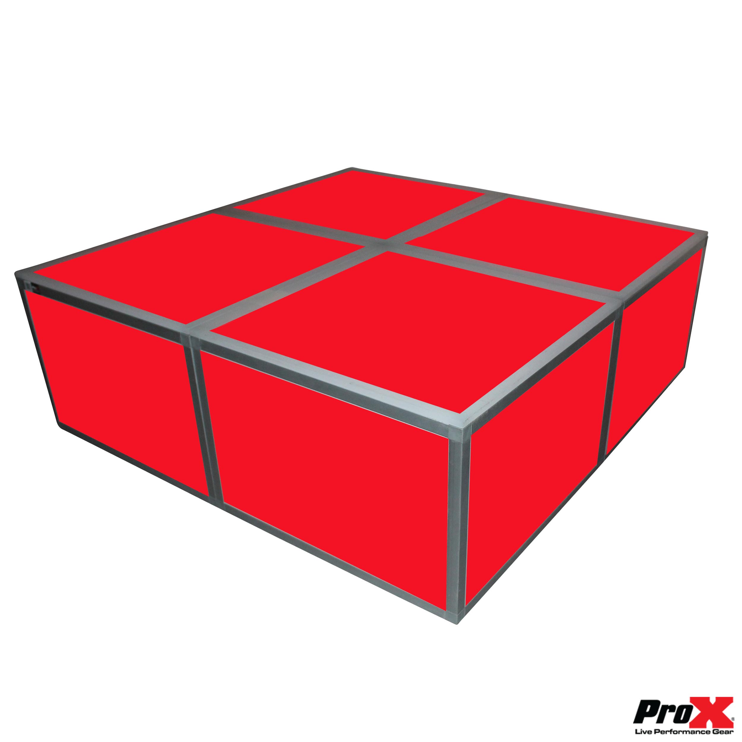 ProX Lumo Stage Acrylic Platform 2'x'2x24" Cube Section Riser for LED ...