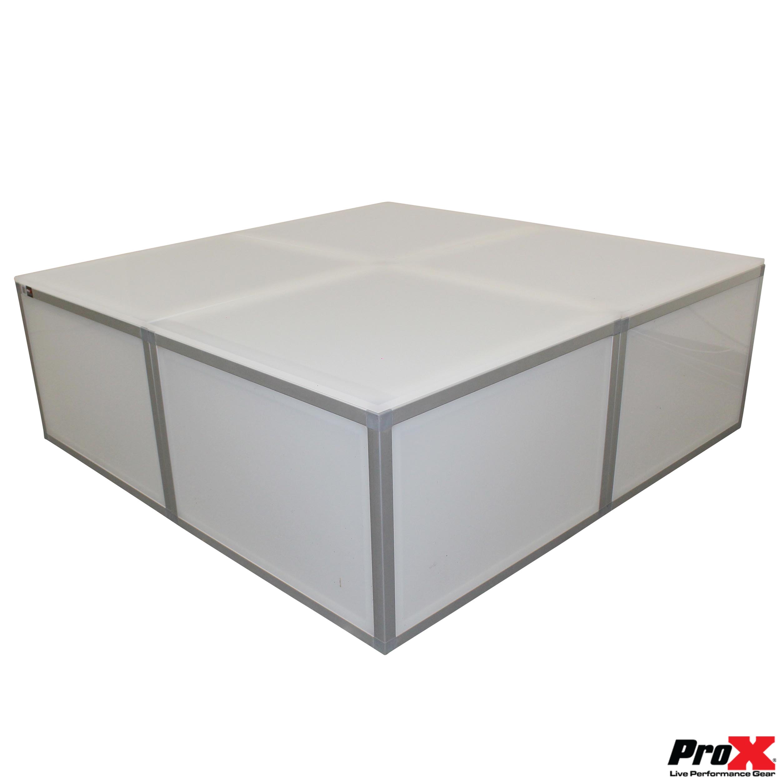 ProX Lumo Stage Acrylic Platform 2'x'2x24" Cube Section Riser for LED ...