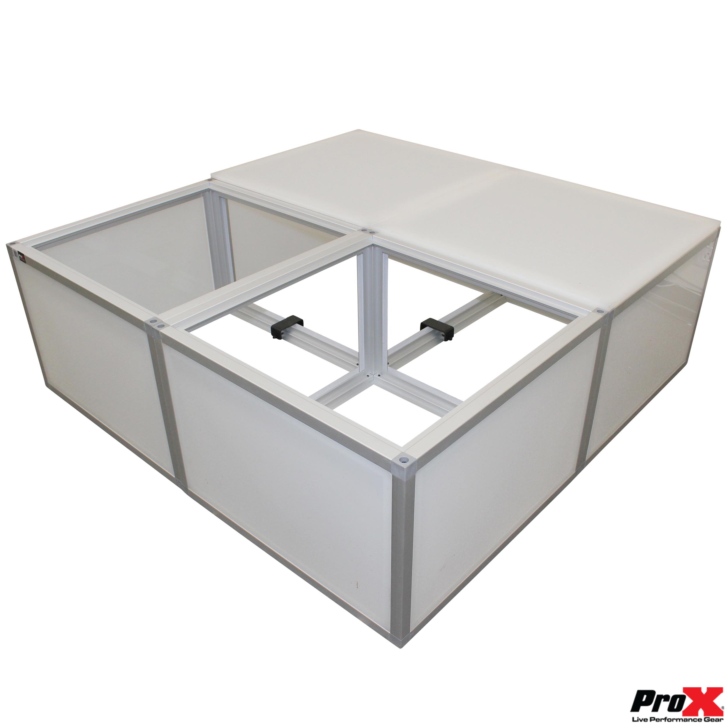 ProX Lumo Stage Acrylic Platform 2'x'2x24" Cube Section Riser for LED ...
