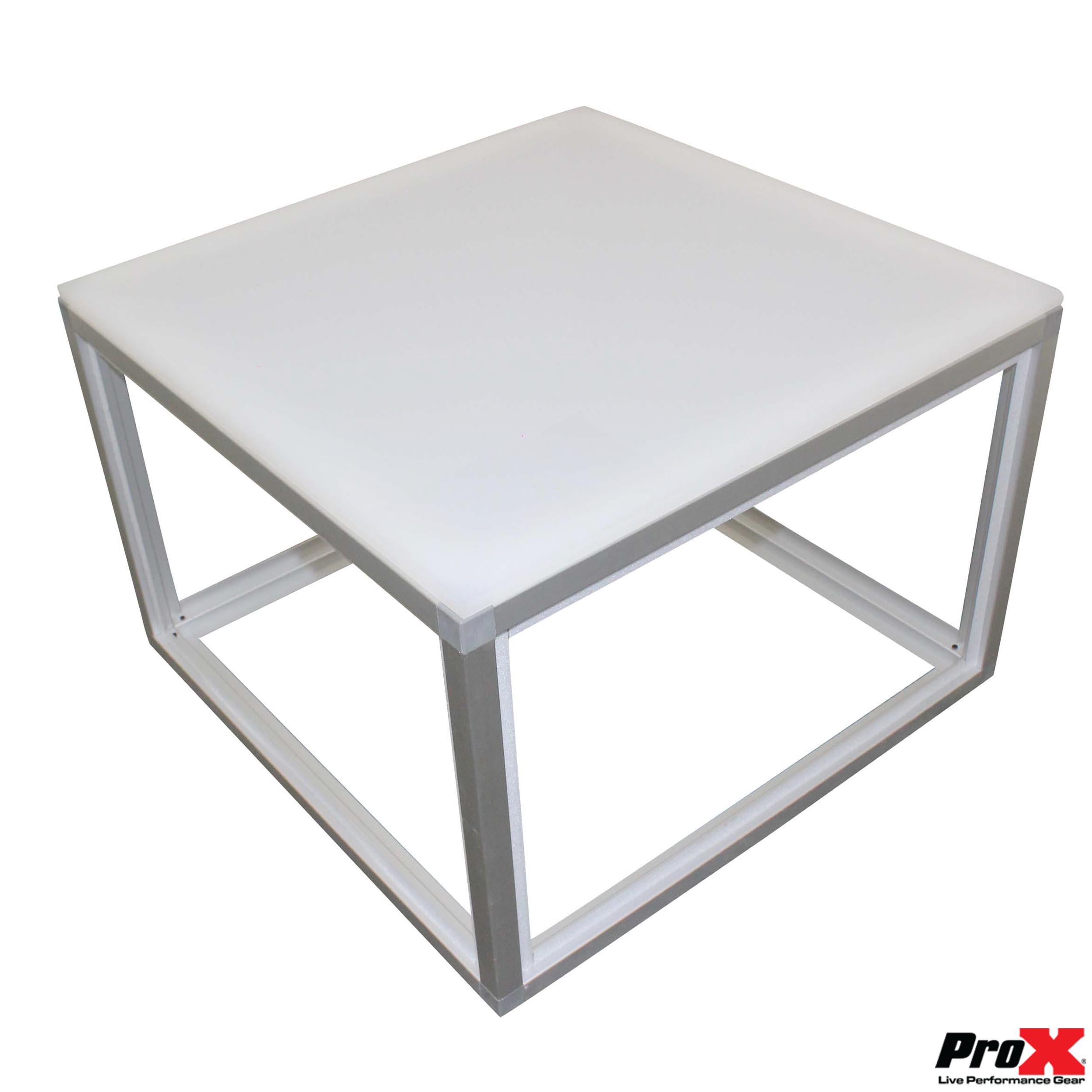 ProX Lumo Stage Acrylic Platform 2'x'2x24" Cube Section Riser for LED ...