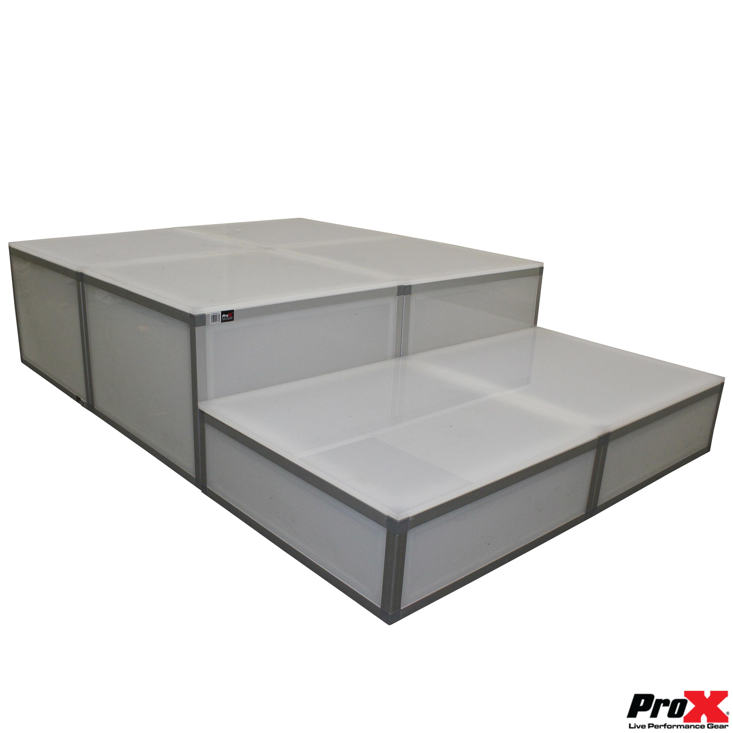 ProX Lumo Stage Acrylic Platform 2'x'2x8" Cube Section Riser for LED ...
