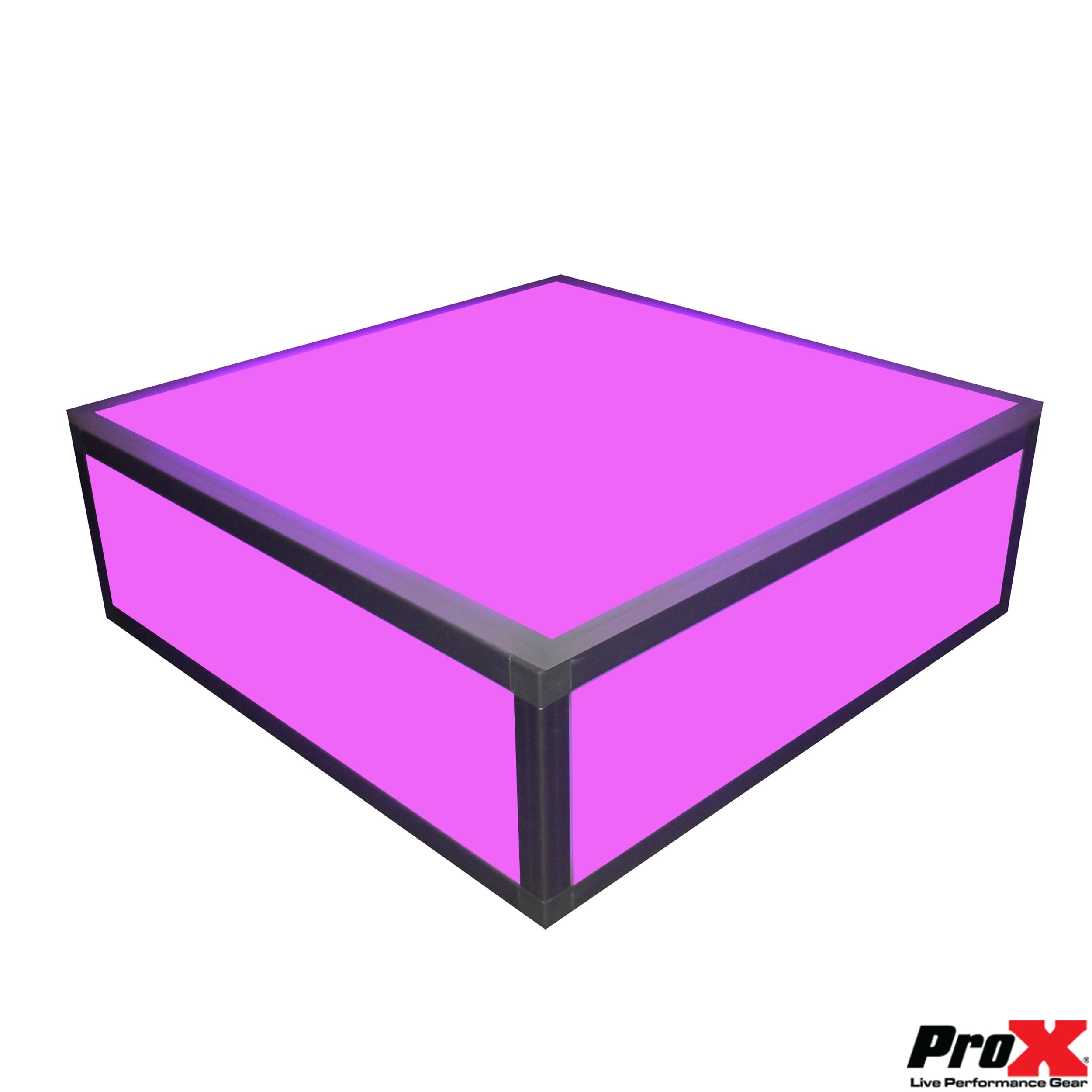 ProX Lumo Stage Acrylic Platform 2'x'2x8" Cube Section Riser for LED ...