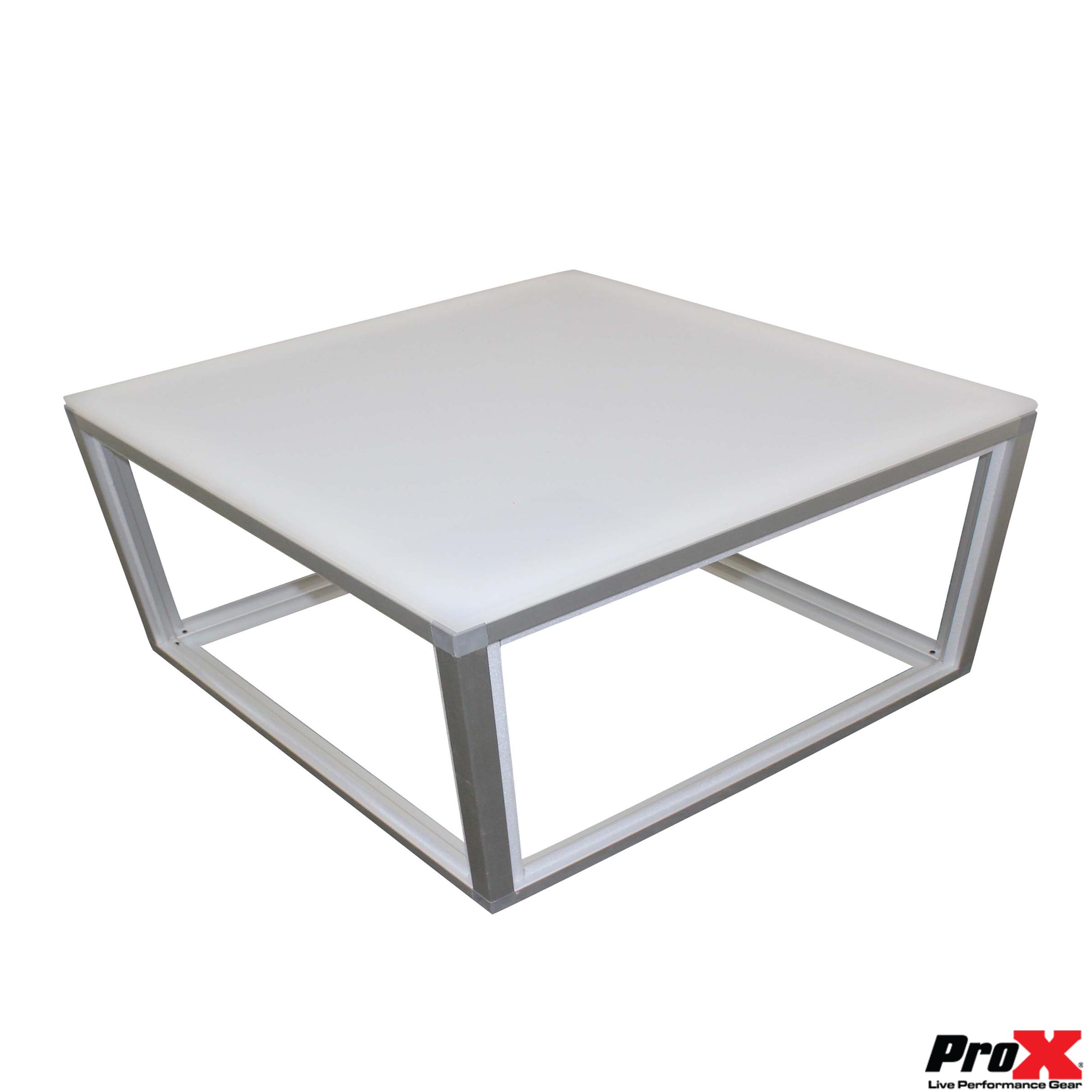 ProX Lumo Stage Acrylic Platform 2'x'2x8" Cube Section Riser for LED ...