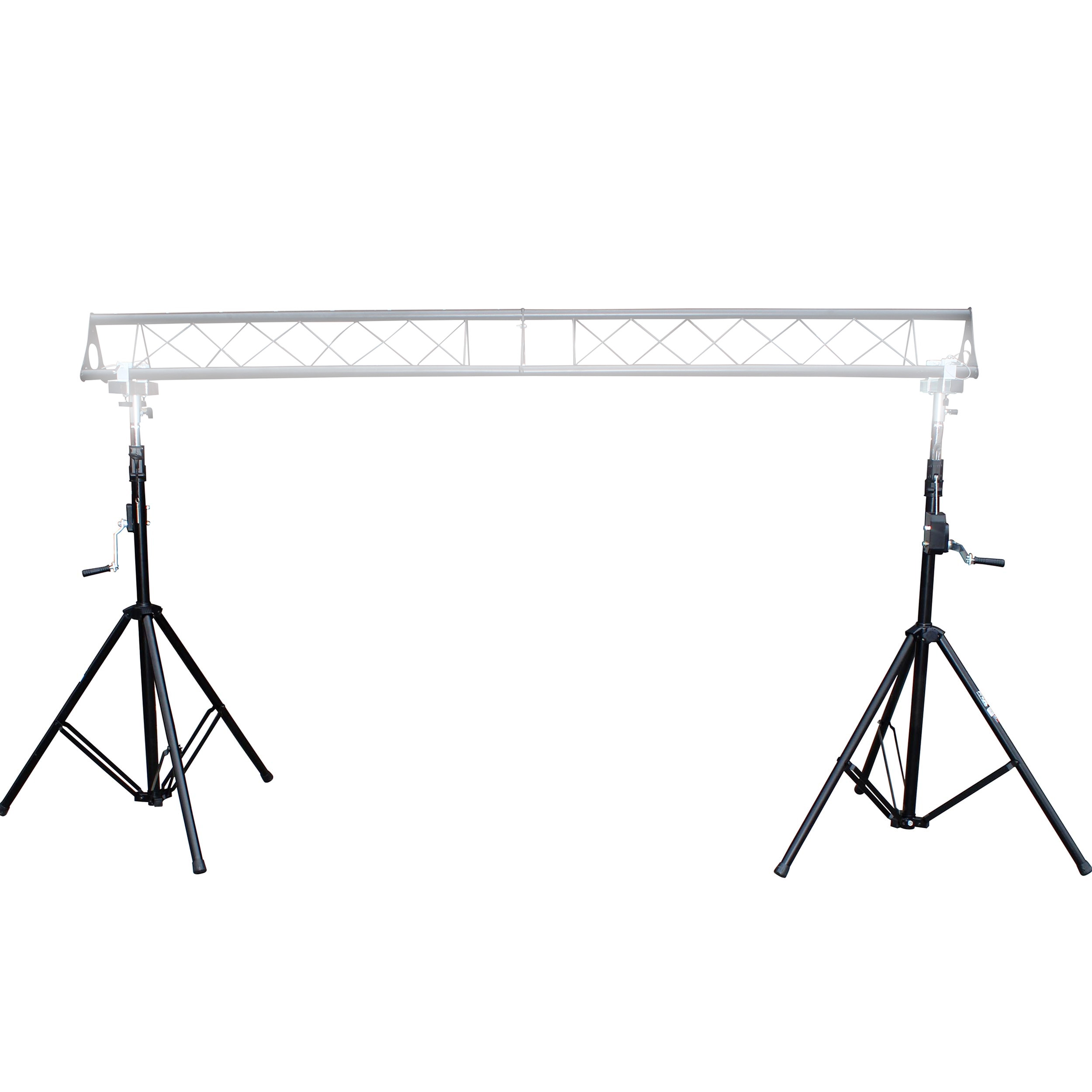 Pair of Two 9.5 Ft 3.5 M Triangle Truss DJ Lighting Crank Up Stands ...