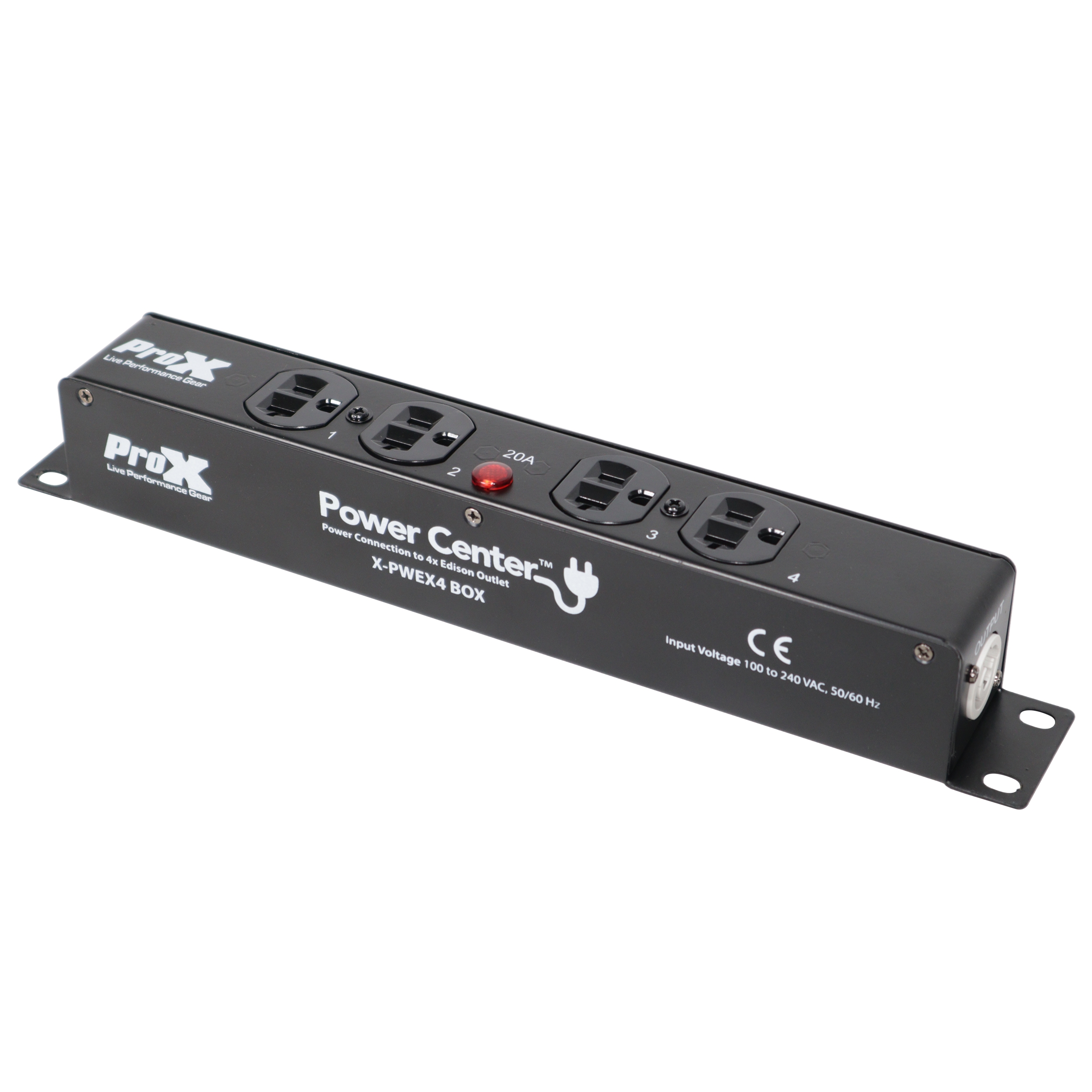 Power Center Power Connector to 4X Edison Power Outlet - For Indoor Use