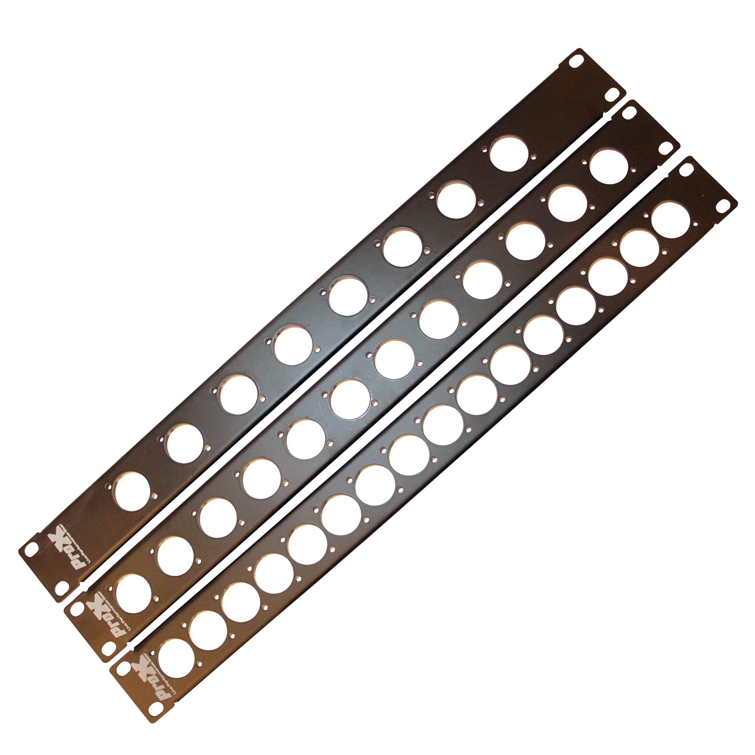 ProX 1U Rack Panel Punched for 8 XLR| Speaker twist connector or power ...