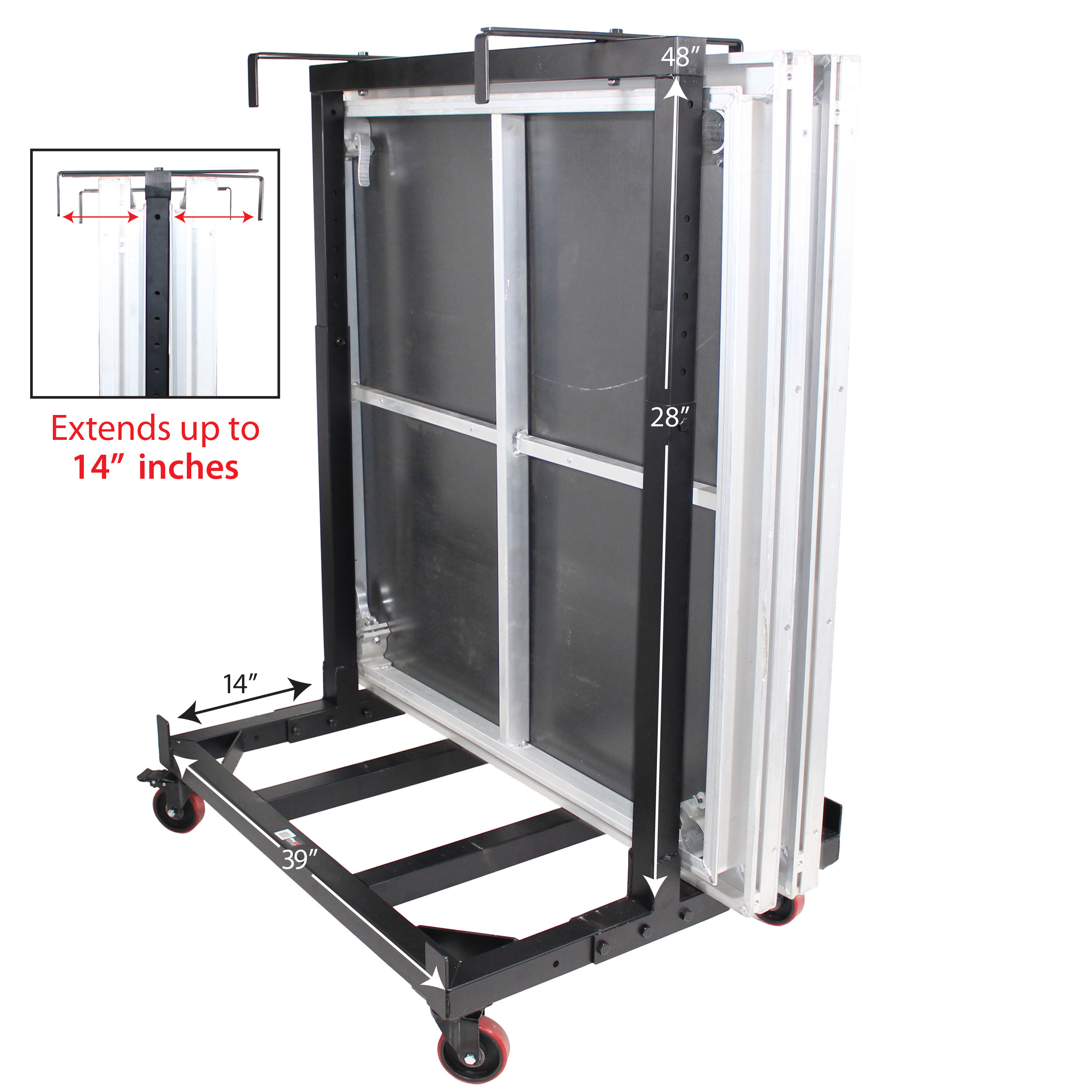 ProX Rolling Dolly Cart for 4ft Width Stage Decks - GTR Direct