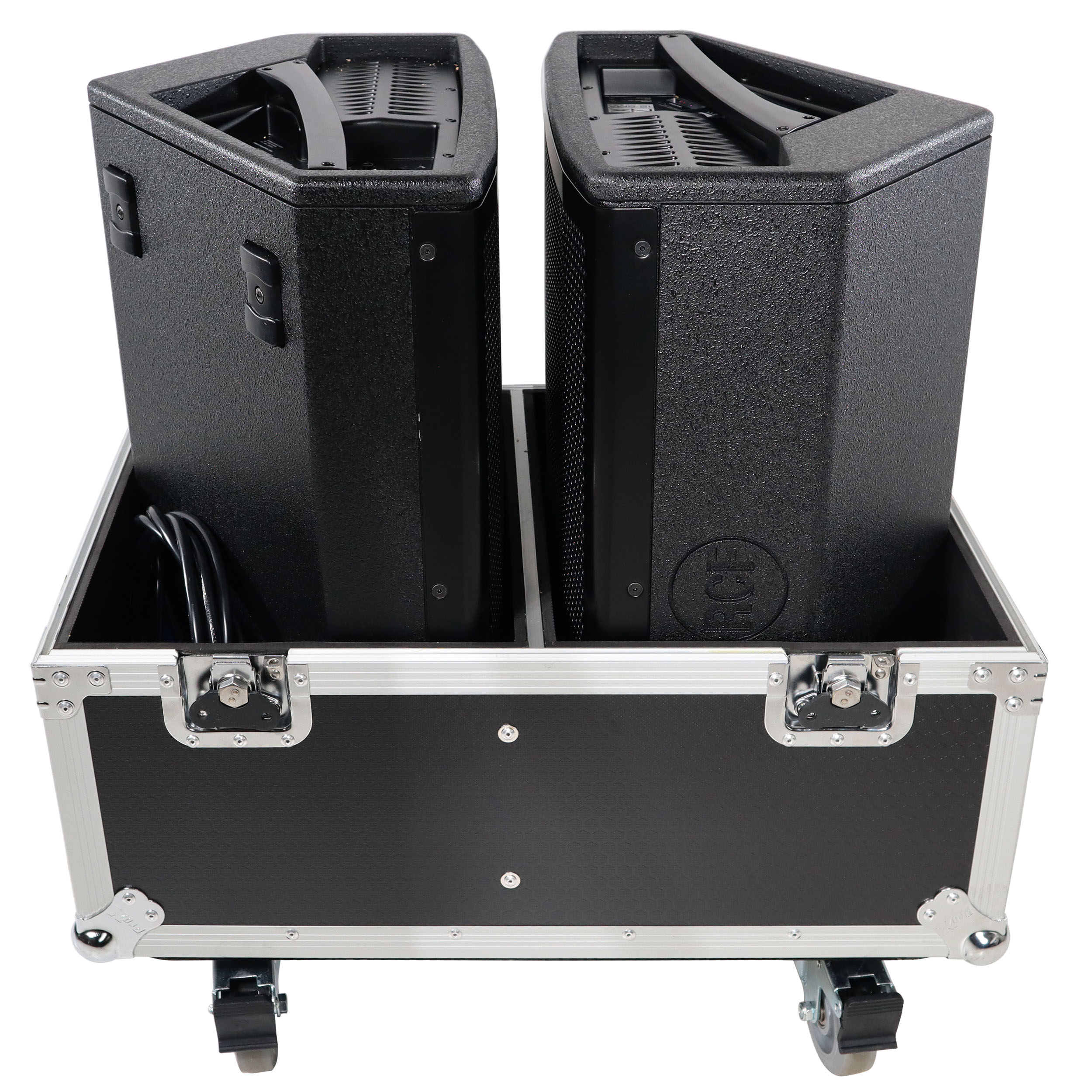 Stage Monitor Flight Case For 2 RCF NX 12-SMA W/4" Wheels - GTR Direct
