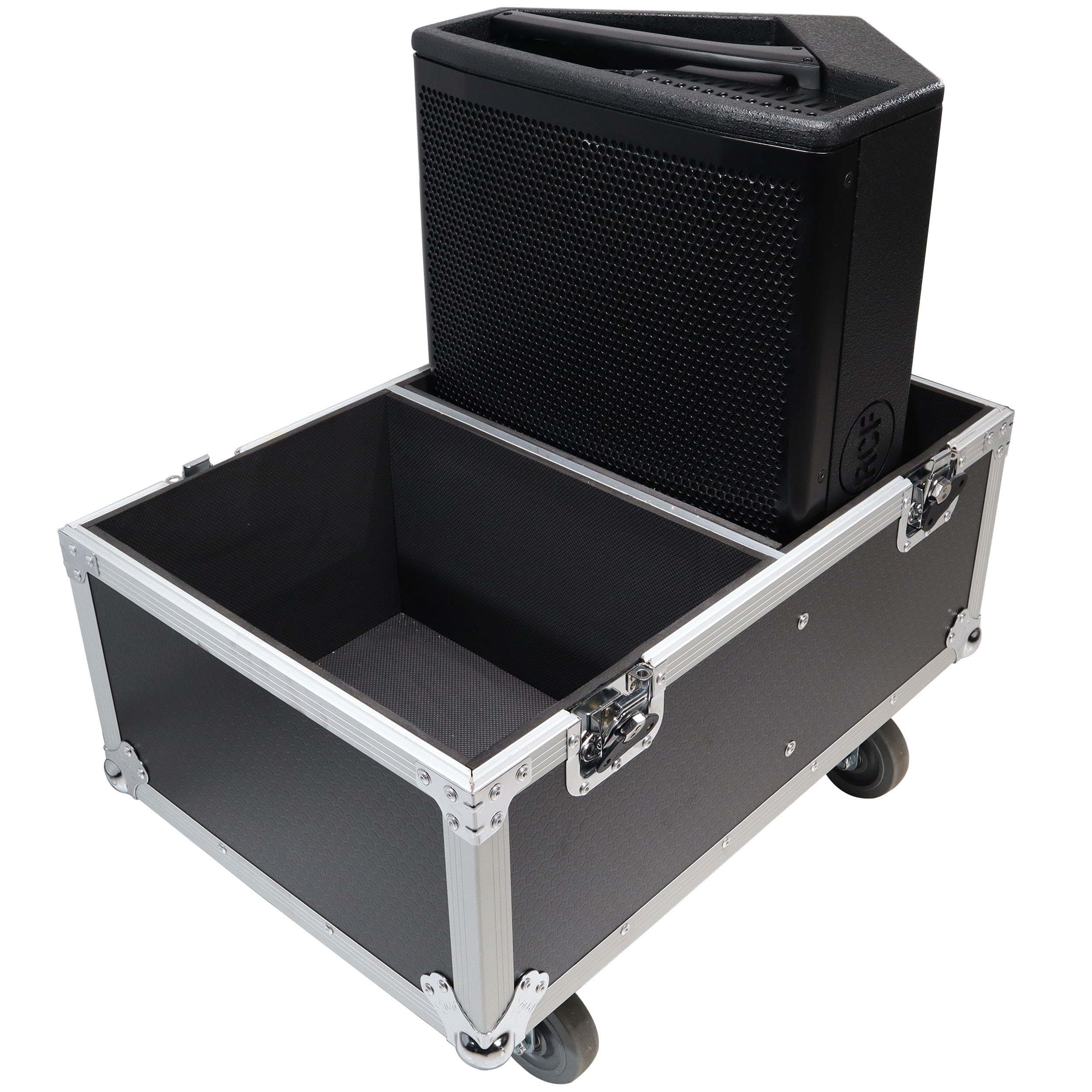 Stage Monitor Flight Case For 2 RCF NX 12-SMA W/4" Wheels - GTR Direct