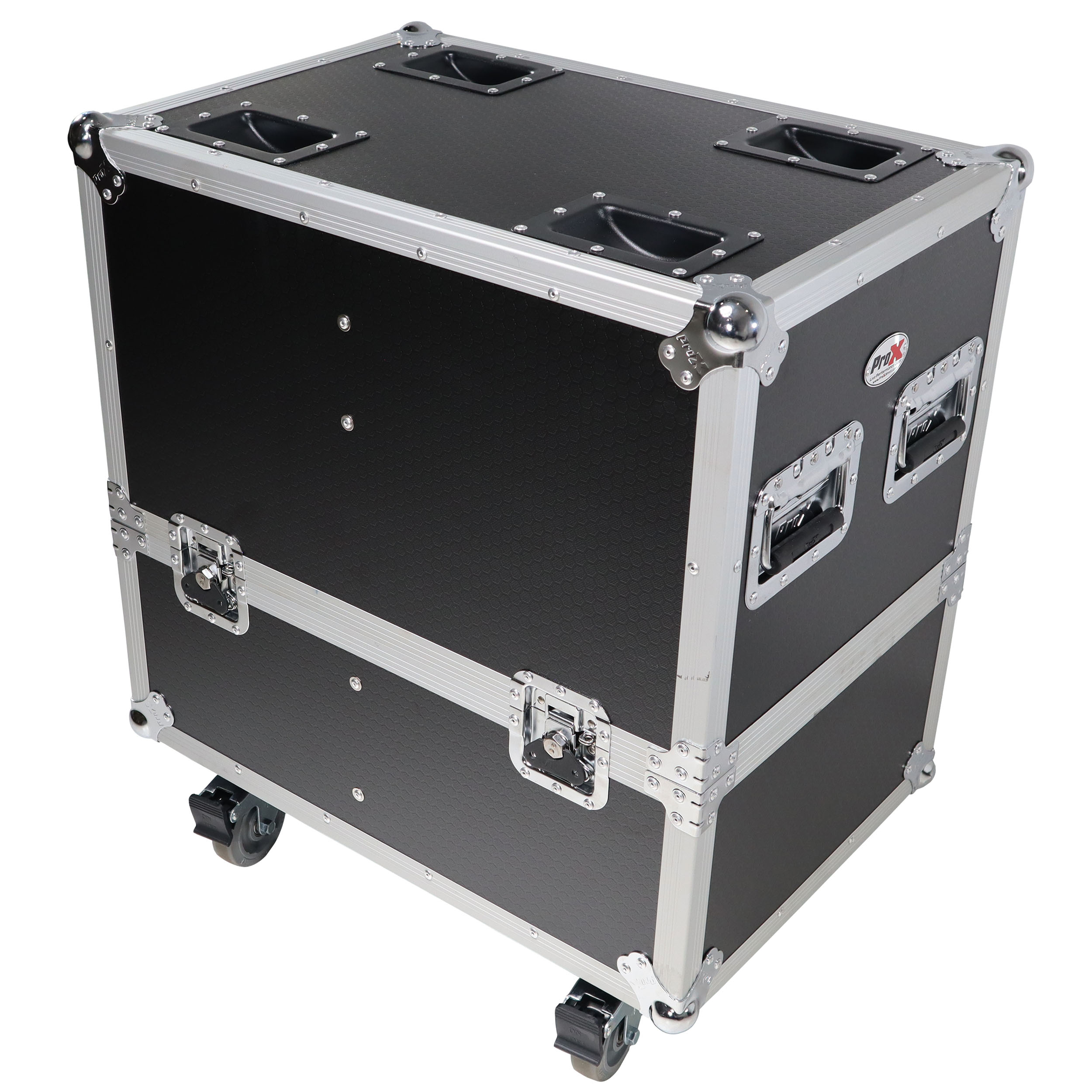 Stage Monitor Flight Case For 2 RCF NX 12-SMA W/4" Wheels - GTR Direct