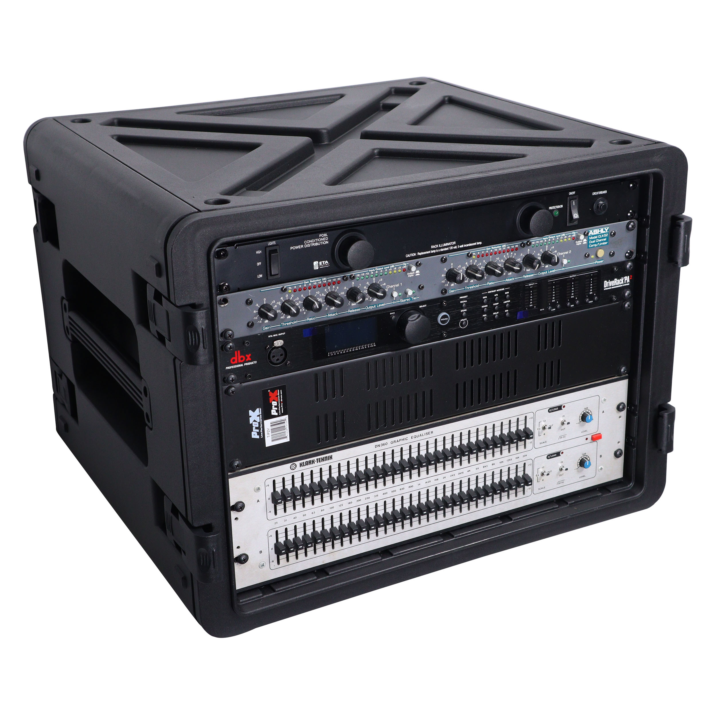 UltronX Watertight 8U Rack Space Molded Plastic Case - 18" Depth Front ...