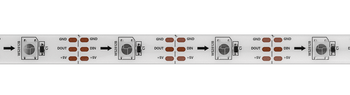ENTTEC 8PL30 RGB Pixel Tape (30 LED per M) - 5M Roll