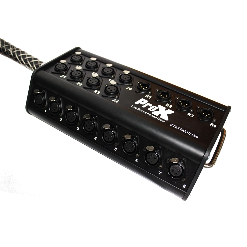 150 Ft Stage Box Snake 24 XLR-F Input 4 XLR-M Return