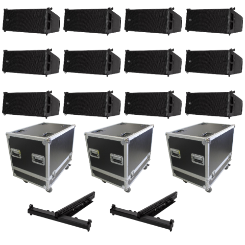 RCF HDL 6-A Line Array - 12 speakers, 2 Fly bars, 3 Flight Cases - GTR ...