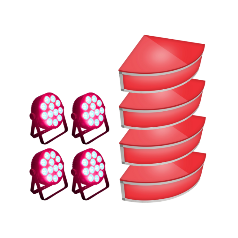 LED Dance Floor Riser Bundle: Stage Platforms & LED Lights - GTR Direct