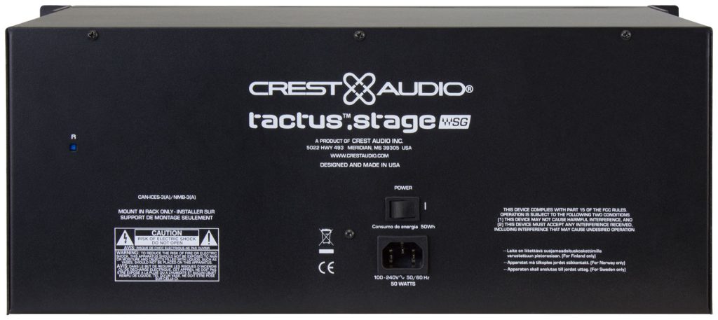 Crest Audio Tactus Stage 32 In / 16 Out SoundGrid Stage Box