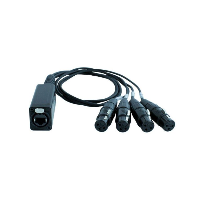 Digiflex DMX Muxer 3 pin input 4x XLR 3 Female to etherCON