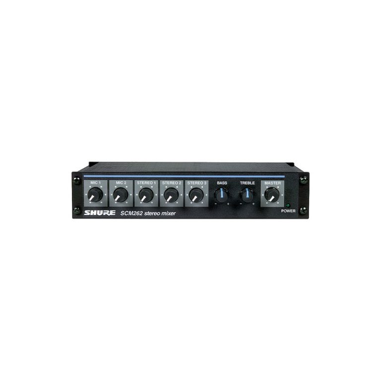 Shure SCM262 Half Rack Stereo Mixer with 2 Mic & 3 Line Inputs