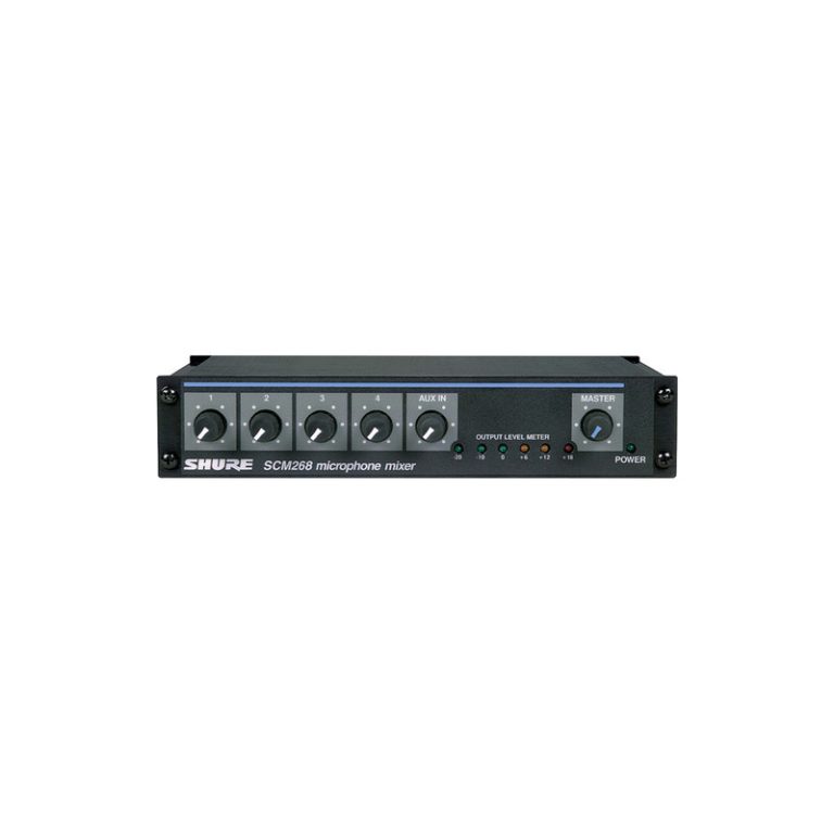 Shure SCM268 Half Rack Stereo Mixer with 4 Balanced Inputs